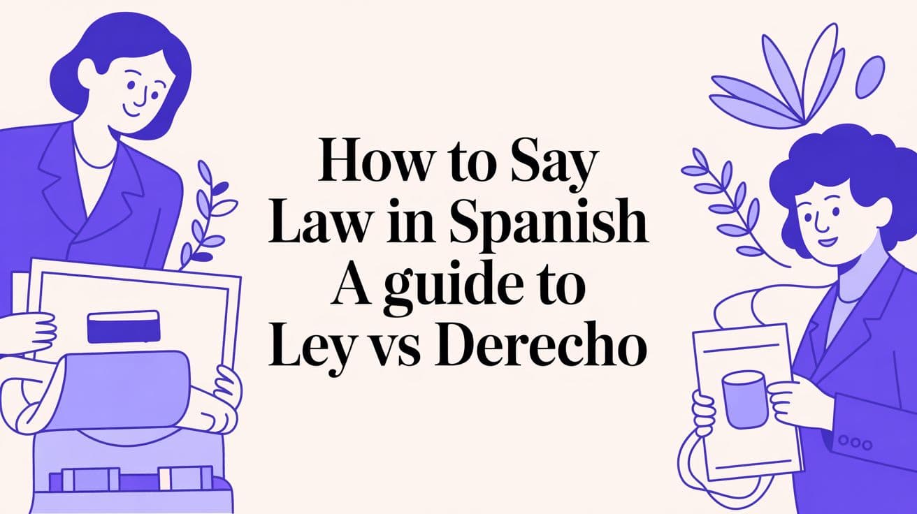 How to Say Law in Spanish A Guide to Ley vs De... | DocuGlot
