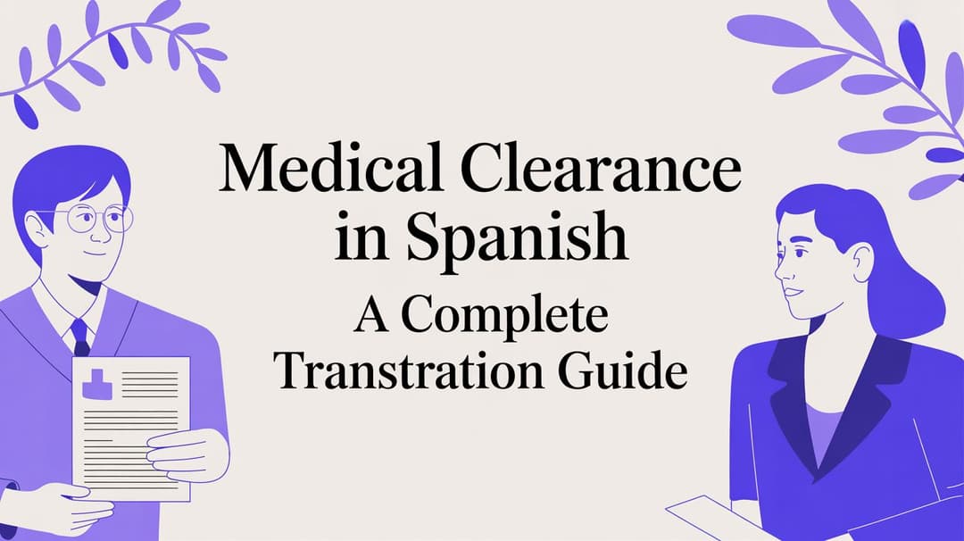 Medical Clearance in Spanish A Complete Transl... | DocuGlot